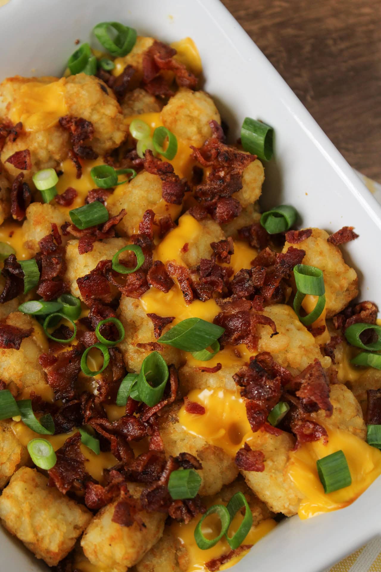 Loaded Tater Tots with Bacon and Cheese • The Candid Cooks