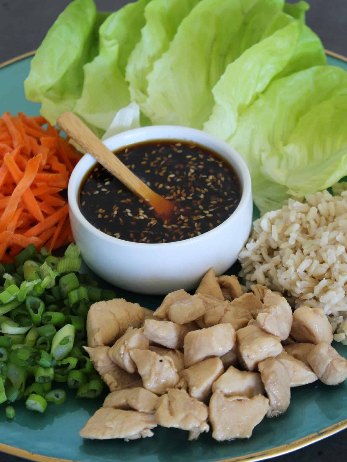 Asian Sesame Chicken Lettuce Wraps • The Candid Cooks
