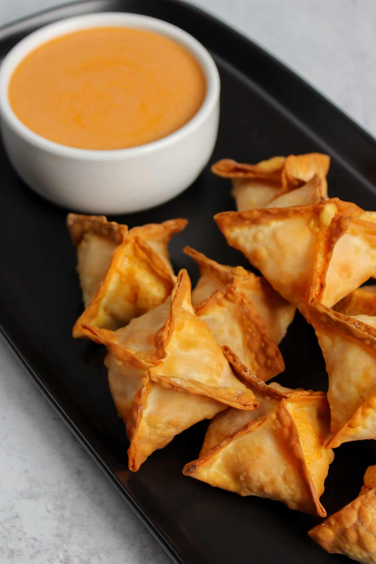 Buffalo Chicken Rangoons • The Candid Cooks