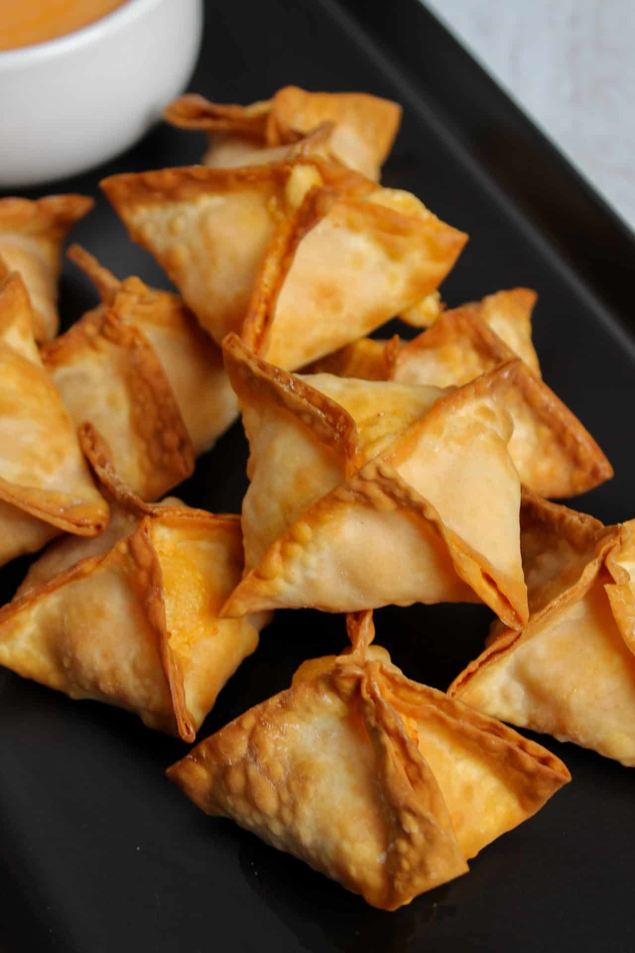 Buffalo Chicken Rangoons • The Candid Cooks